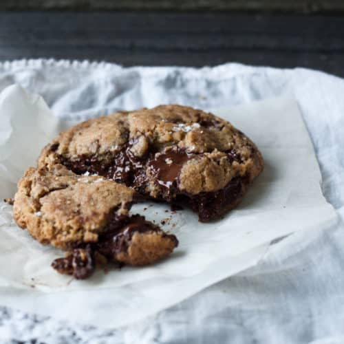 Bittersweet Chocolate Chip Cookies with Sea Salt - Izy Hossack - Top ...