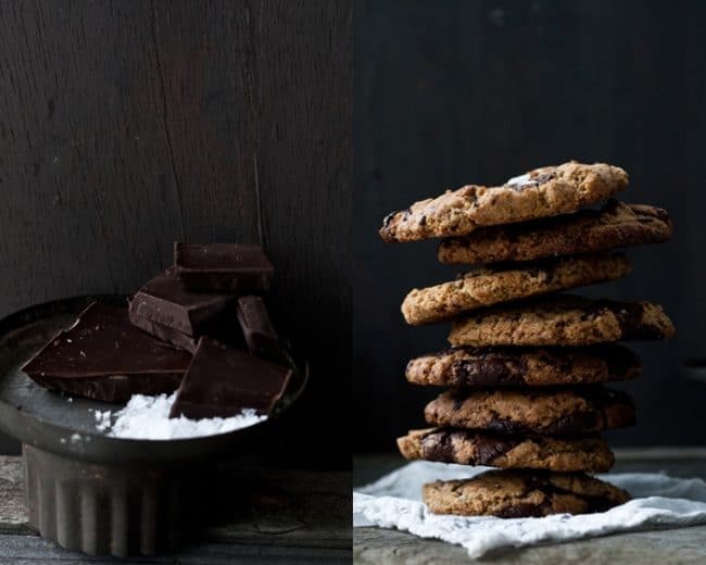 Bittersweet Chocolate Chip Cookies with Sea Salt - Izy Hossack - Top ...