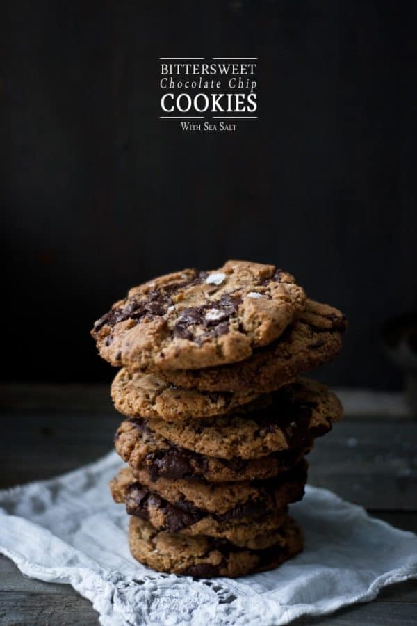 Bittersweet Chocolate Chip Cookies with Sea Salt - Izy Hossack - Top ...